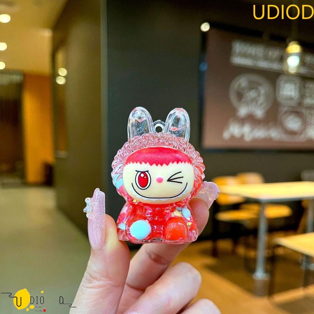 UDIOD Labubu Quicksand Dolls, Kawaii Acrylic Candy Color Labubu Dolls ...
