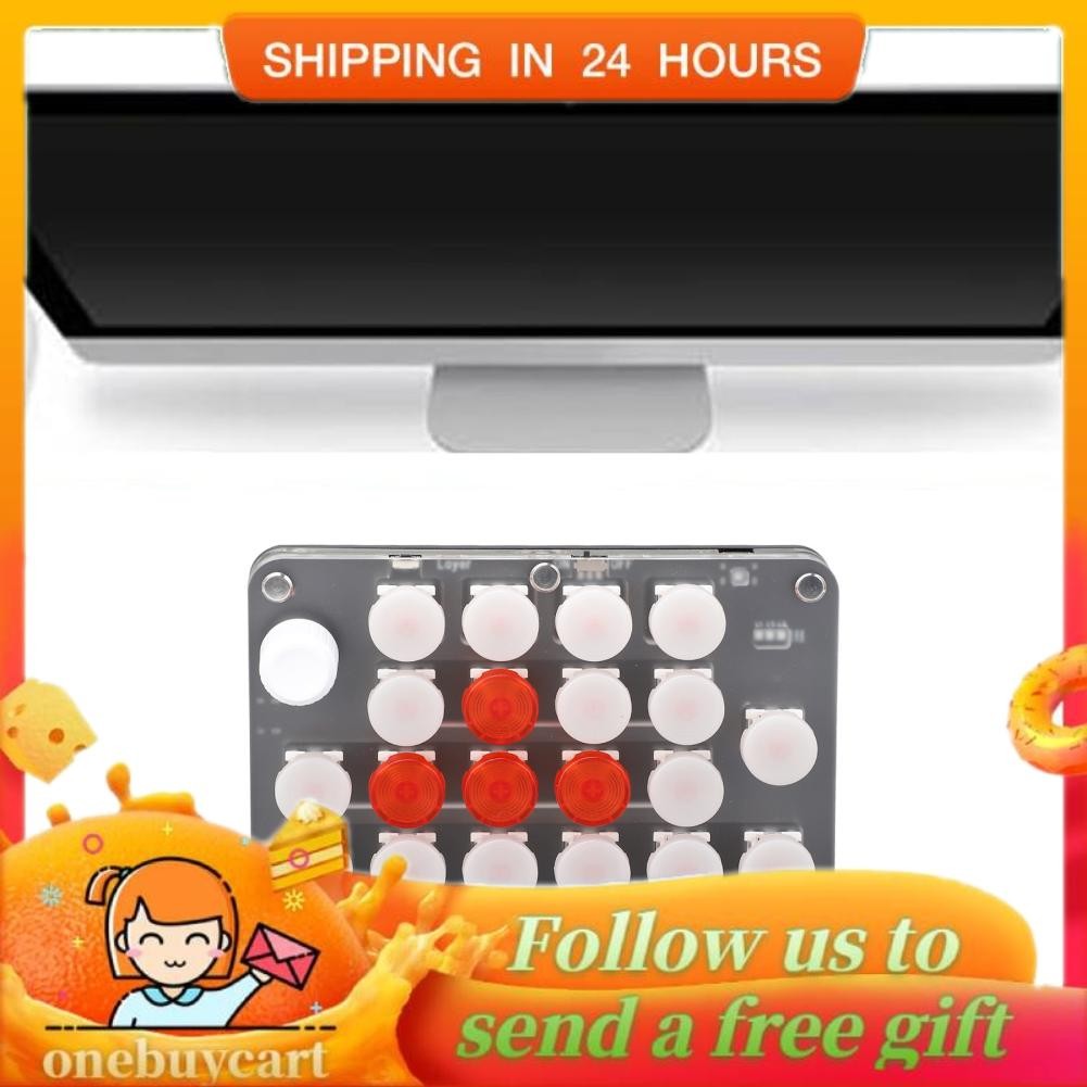 Onebuycart Programmable Keyboard Red Axis Plug and Play One Handed ...