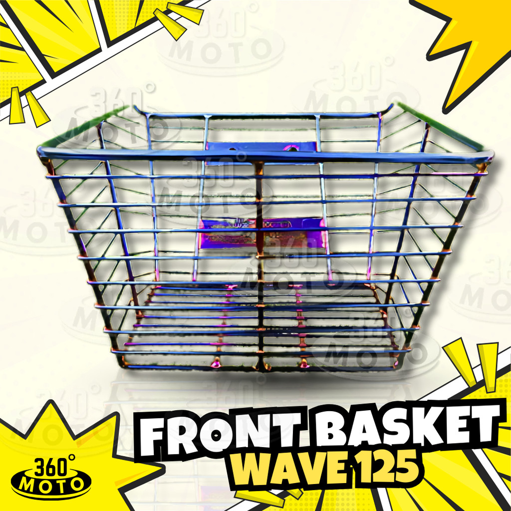 MOTORCYCLE METAL FRONT BASKET FOR HONDA WAVE 125 DURABLE DESIGN ...