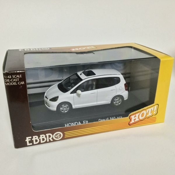 Ebbro 1/43 Honda fit First Generation fit GD3 Rare Metal White, Ready ...