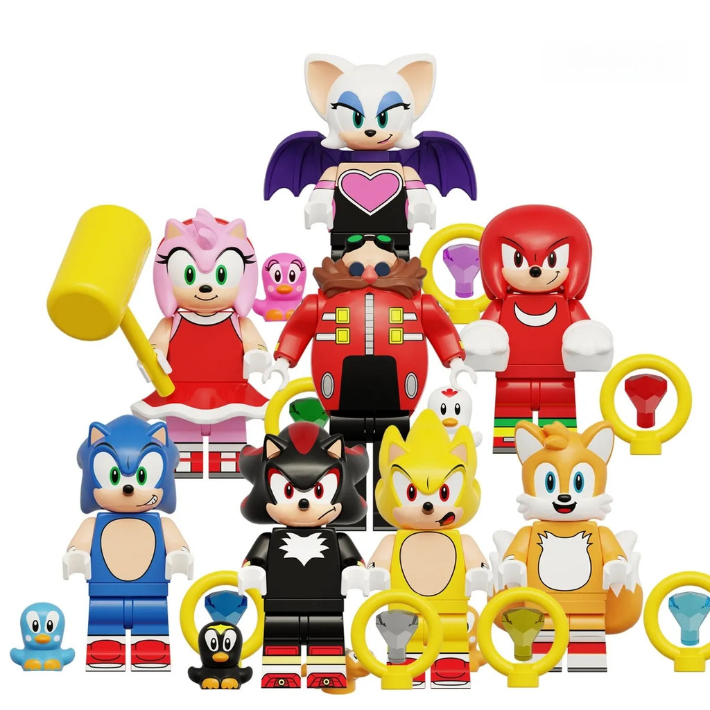 Sonic Action Figures Miles Sonic Miles Prower Eggman Amy Rose Shadow ...