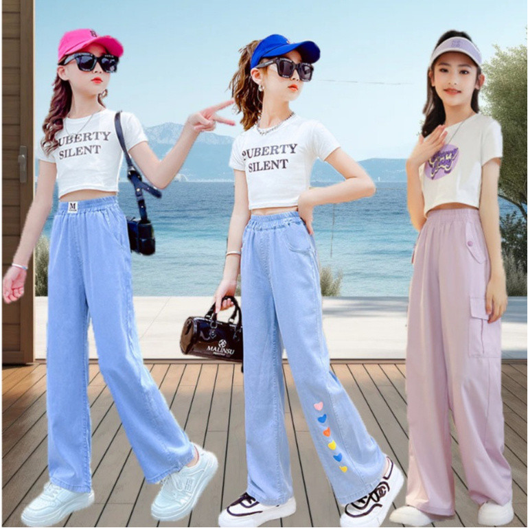 2025 New 4-14 Years Old Kids Girls Pants High Quality teens outfit for ...