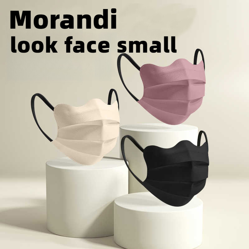 50 Butterfly Morandi V-Shaped Masks Small And High-End Wavy 3-Layer ...