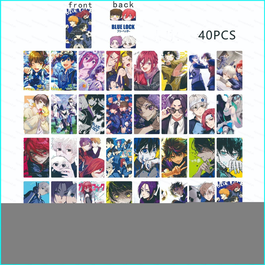SY2 40PCS/Set BLUE LOCK laser card Chigiri Hyoma Isagi Yoichi Bachira ...