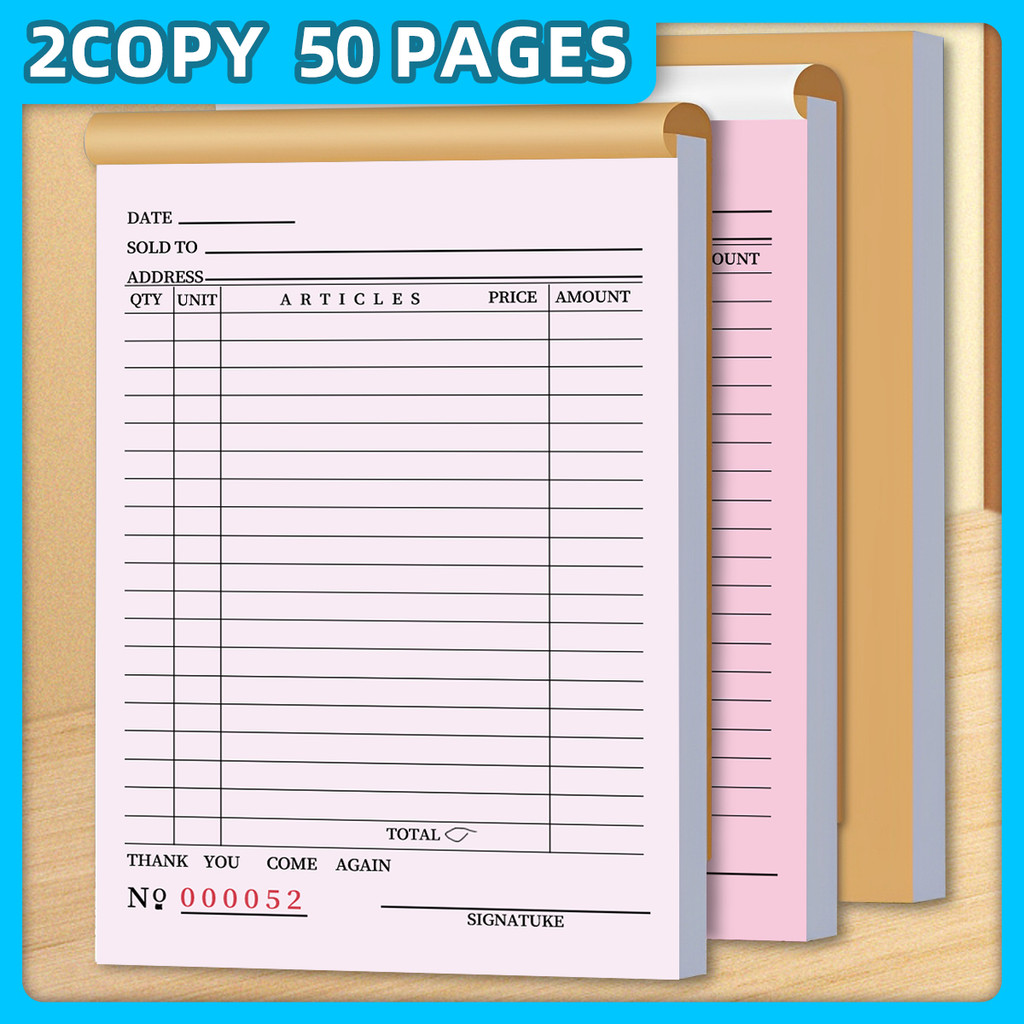 Carbonized Receipt Resibo Wholesale With Carbon Paper Duplicate Receipt ...