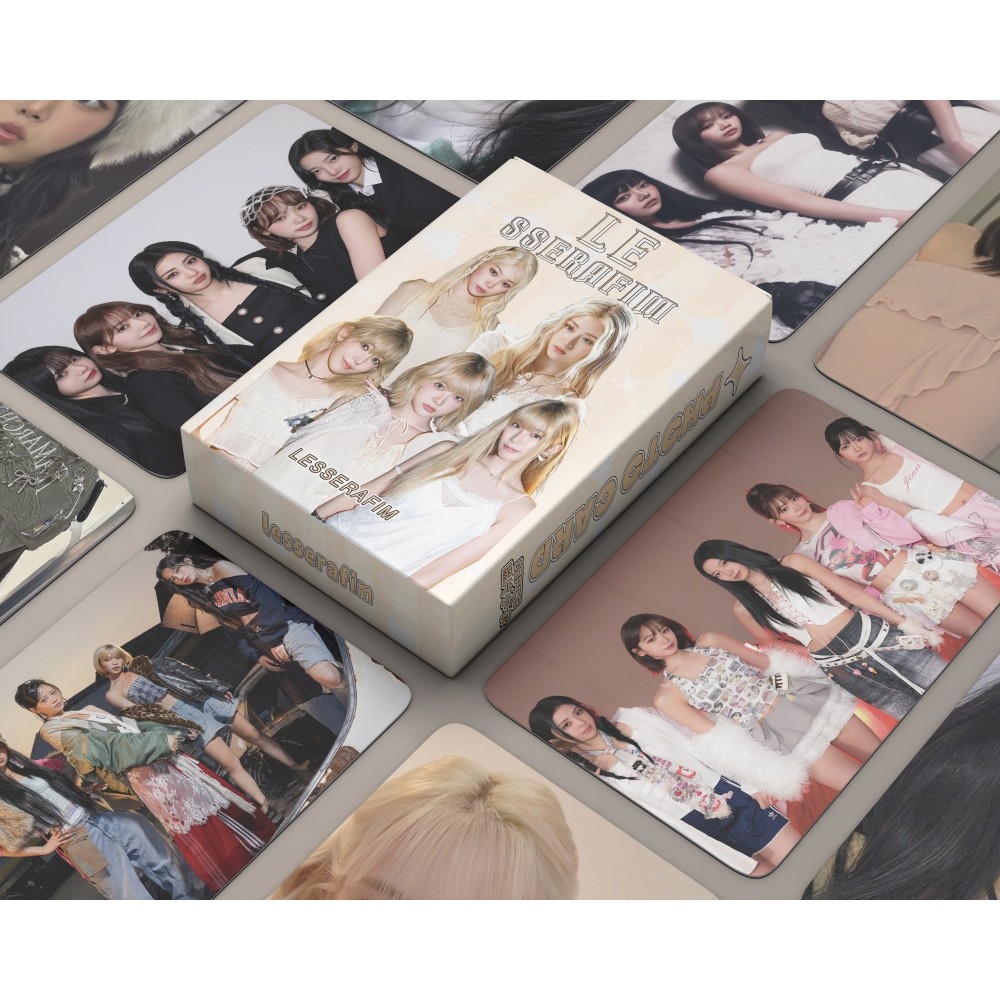 50pcs/box LE SSERAFIM Photocards Album Laser Cards Lesserafim Kpop ...