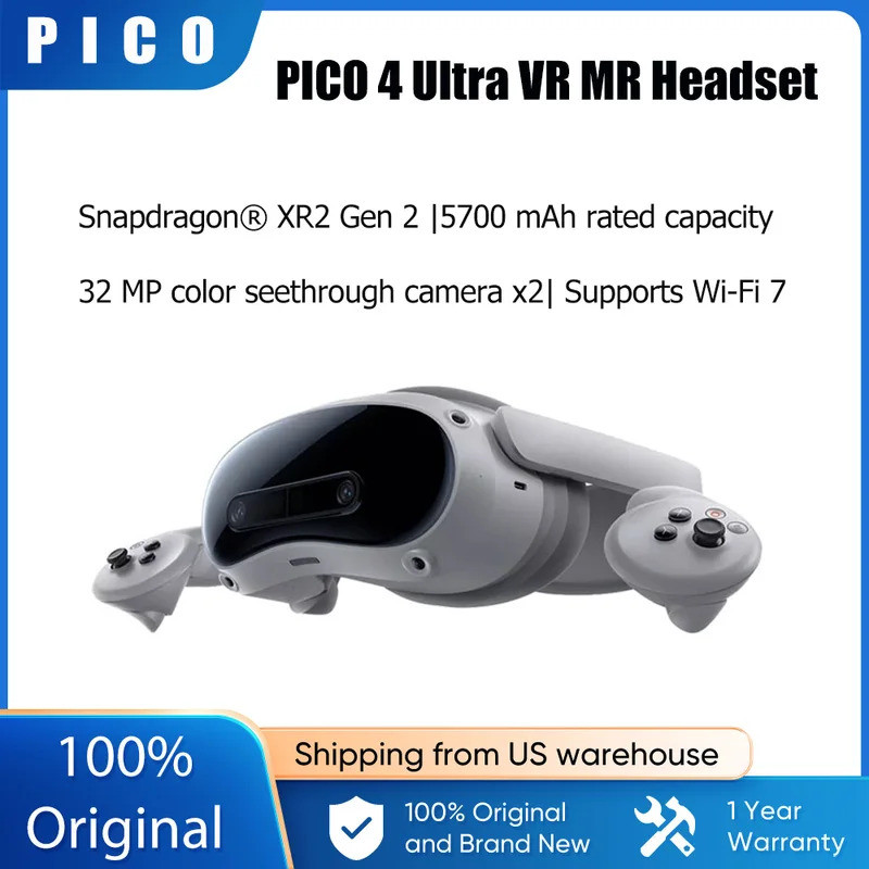 Original PICO 4 Ultra VR MR Headset 3D Wireless VR Glasses 6DOF Virtual ...