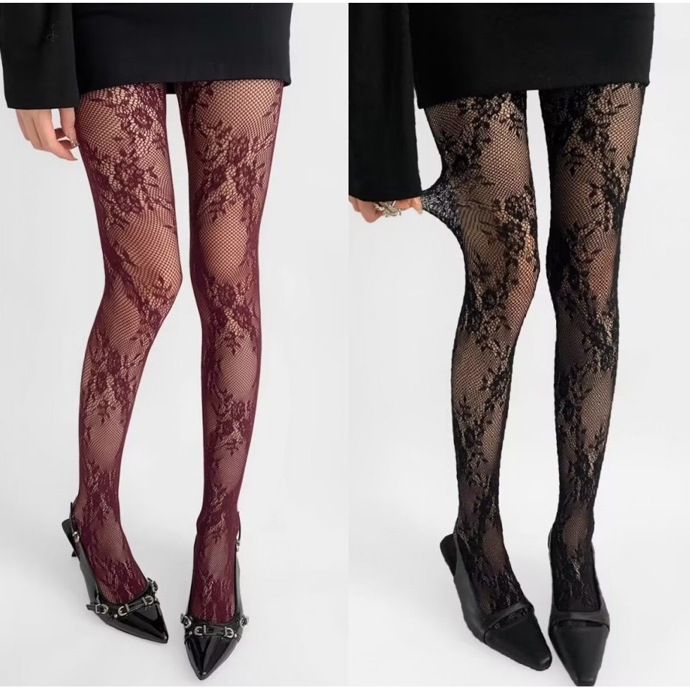 Korean Style Super Stretchy Thin Lace Pantyhose/Sexy Fishnet Stockings ...