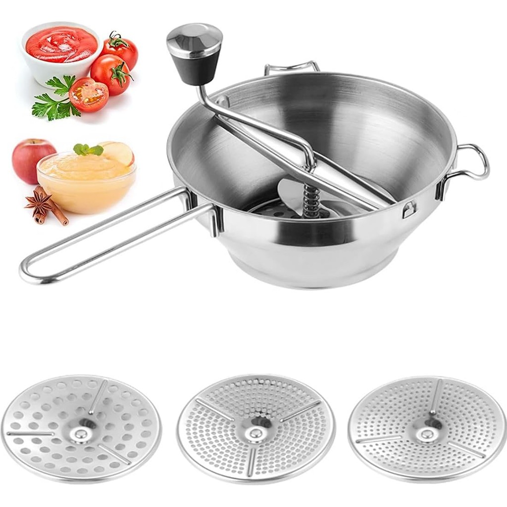 Food Mill, Stainless Steel Food Mill for Tomato Sauce&Canning, Food ...