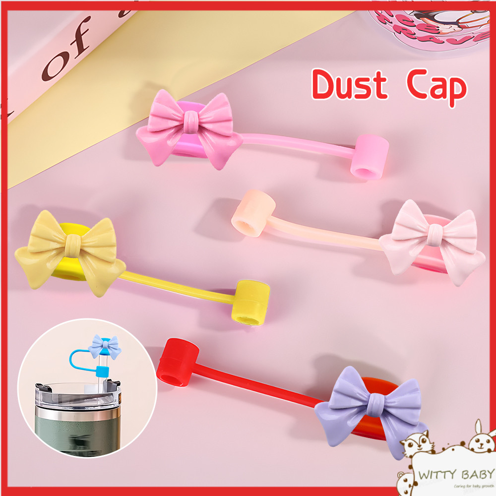 WB Cute Bow Straw Cover Anti-Dust Straw Cap for Stanley Cup Straw ...