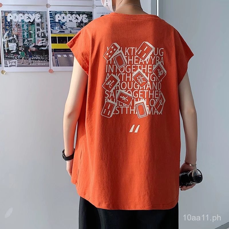 Men's Summer Loose Fit Large Size Casual Sleeveless Sports Vest T ...