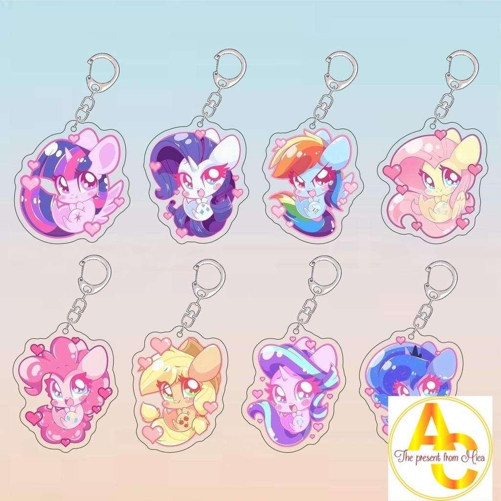 My Little Pony Anime Peripheral Keychain Twilight Sparkle Rainbow Dash ...