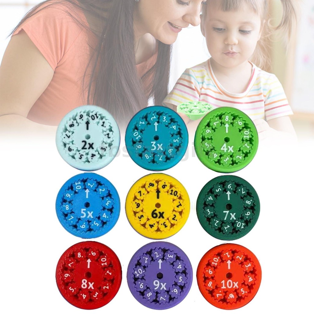 Set of 9 Math Fidget Spinners Educational Math Fact Fidget Spinners ...