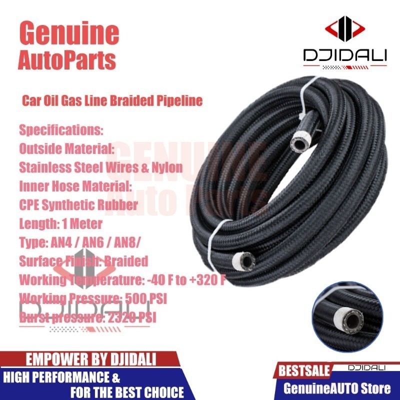 New Radiator Brake Hose Fuel Pipes Car Oil Gas Line Braided Pipeline ...