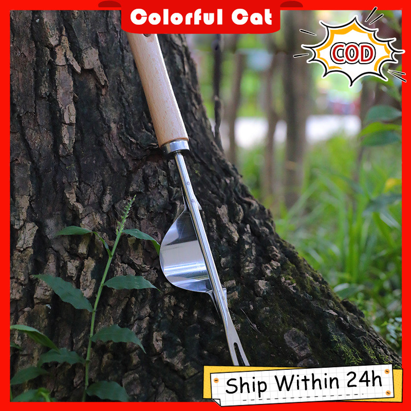 24CM Manual Digging Grass Loosen Soil Weeder Tool Stainless Steel ...
