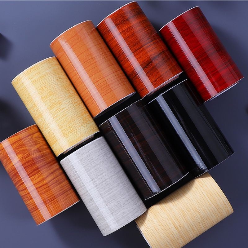 Glossy Door Frame Edge Sticker Wood Grain Sticker Self-Adhesive ...