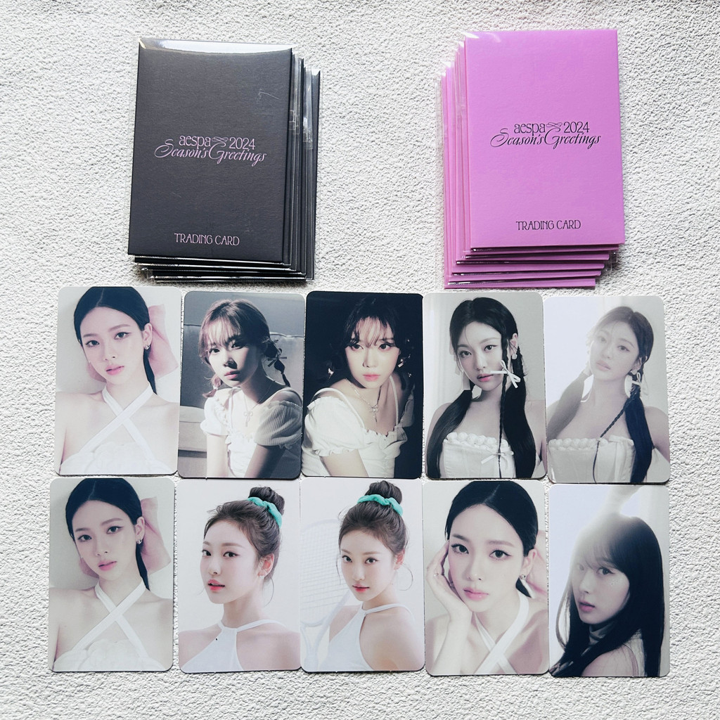 Kpop Aespa Random Card Collection Desk Calendar World Tour Scratch Card ...