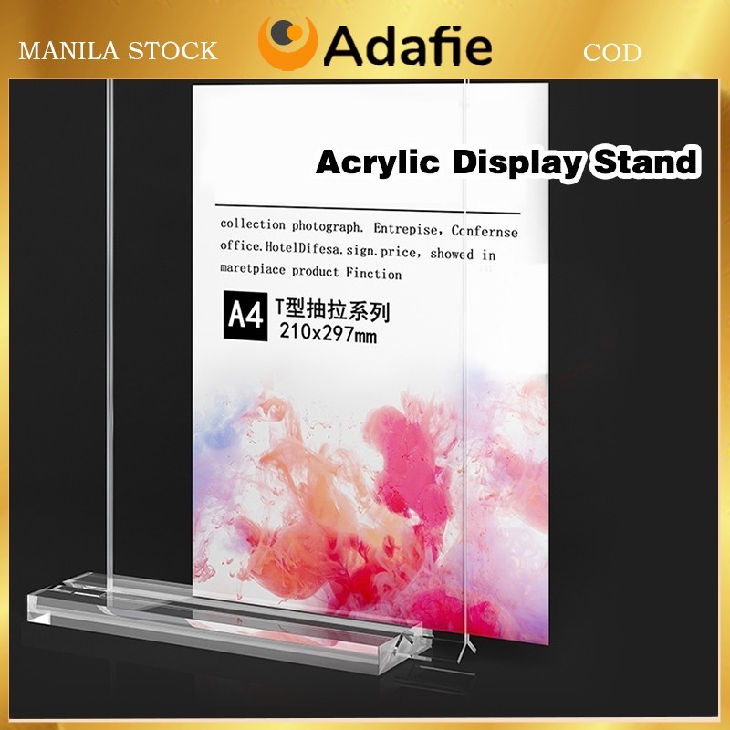 A4 A5 A6 5x7in Acrylic Menu Stand Acrylic Double Sided Menu Holder ...