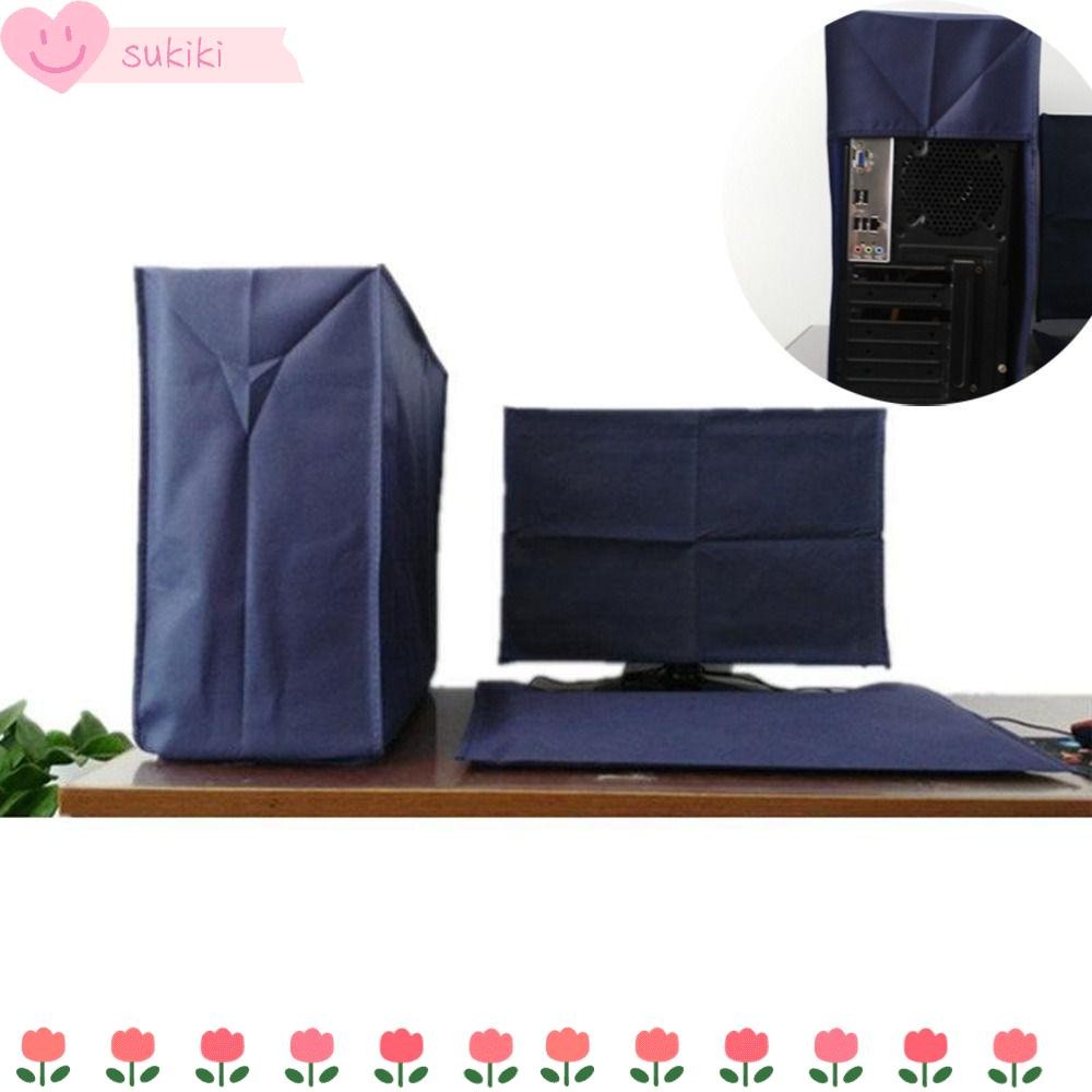 SUKIKI Blue Nonwovens Desktop PC Dust Cover Set (3PCS) - Moisture ...