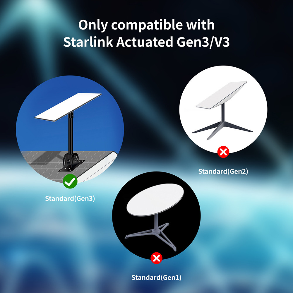 For Starlink Gen 3 Cable Standard V3 Cable for Starlink V3 Rectangular ...