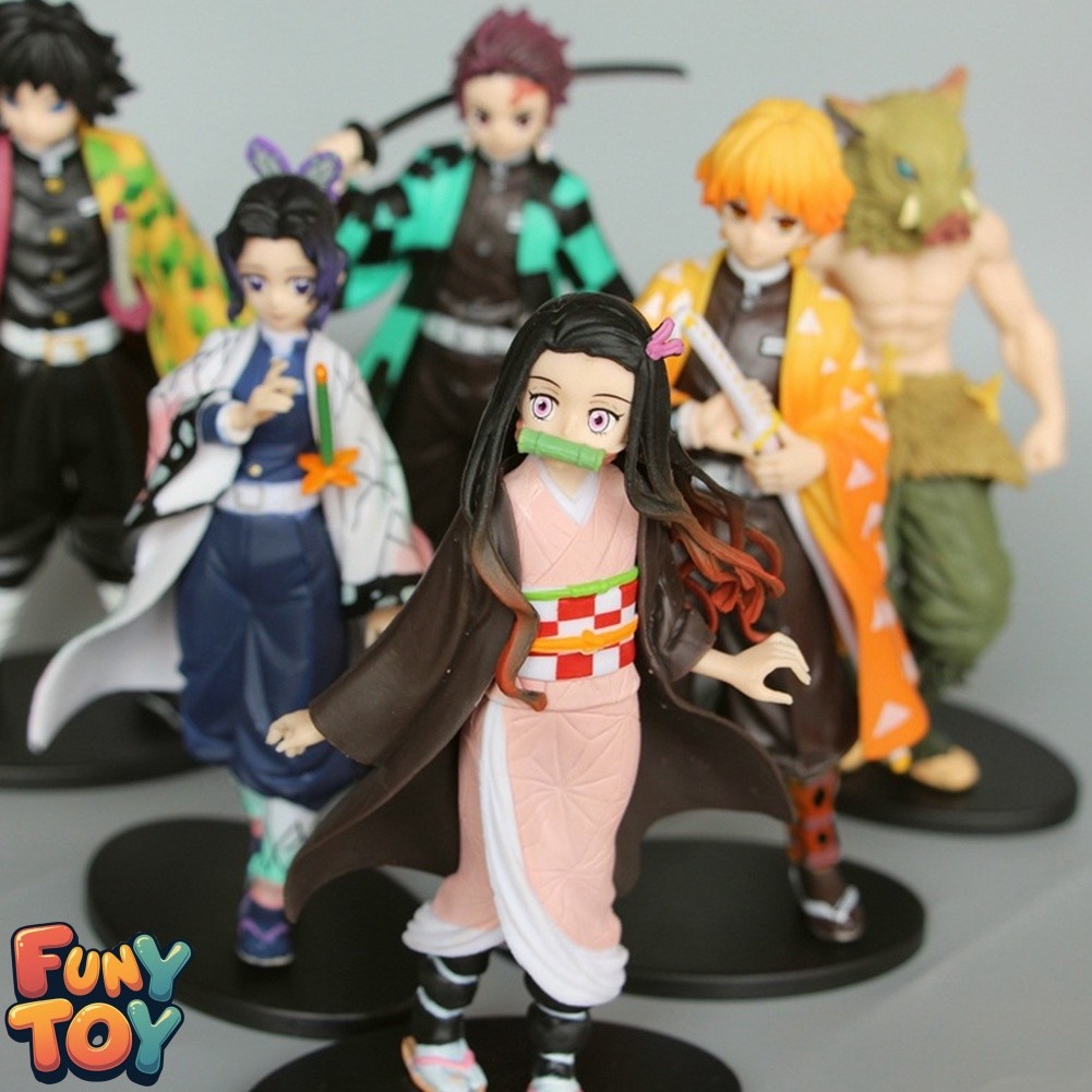 FT Demon Slayer Figure Set Tanjirou Nezuko Kimetsu No Yaiba Action ...