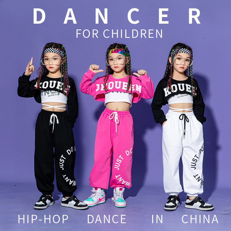 Children Street Dance Performance Costume/Costume Girls Cropped jazz ...