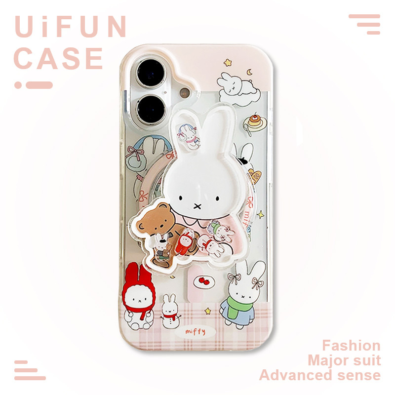 Cartoon Slippable Miffy Rabbit Bear Holder Stand Wireless Charging ...