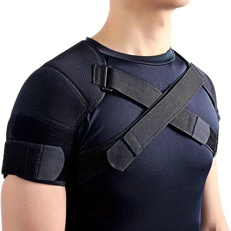 1pcs Adjustable Shoulder Support Strap Double Bandage Cross Compression ...