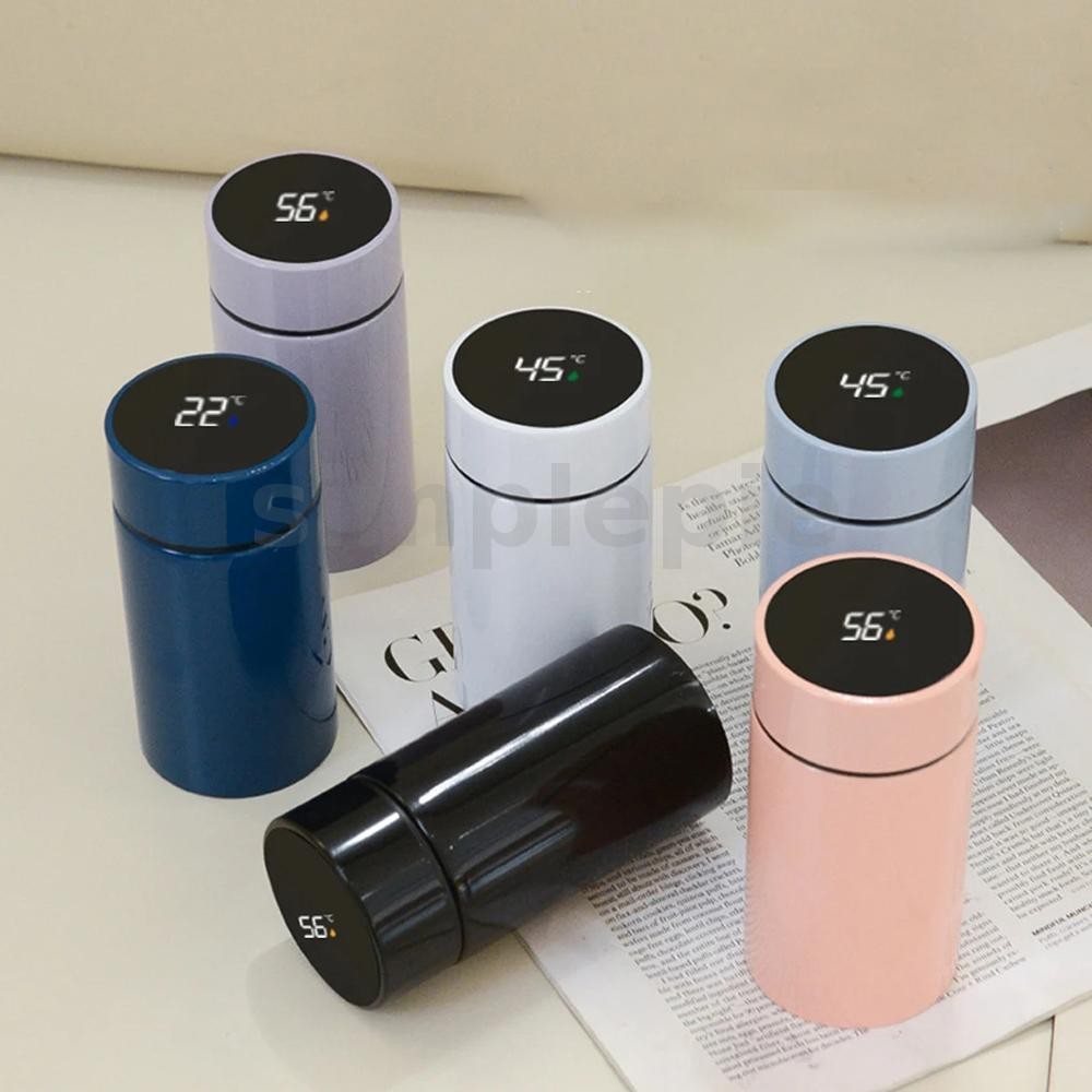 200ML Temperature Display Mini Thermos Water Bottle Smart Stainless ...