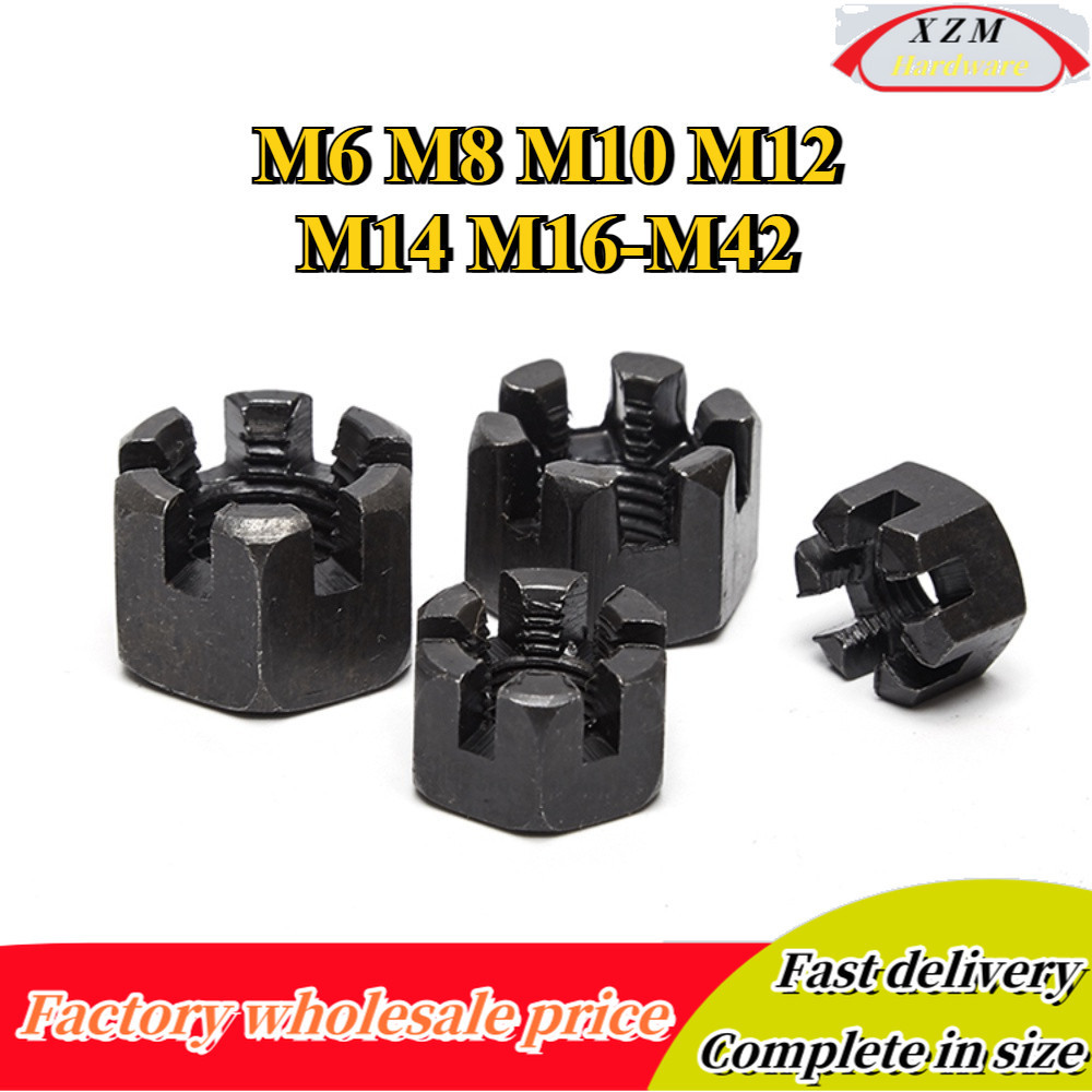 M6 M8 M10 M12 M14 M16-M42 GB58 Coarse Thread/Fine Thread Slotted Nut ...