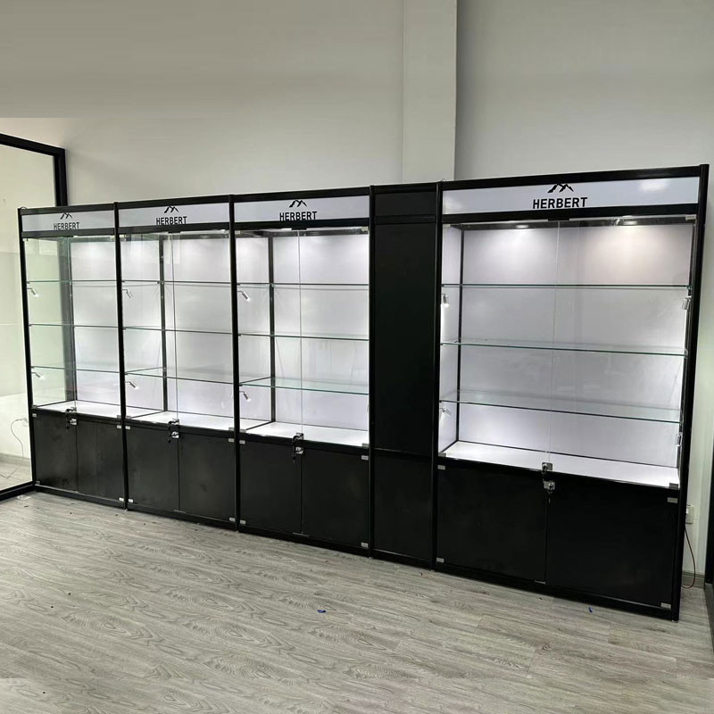 ll Display Cabinet Made of Glass Sample Product Display Rack Hand-Made ...