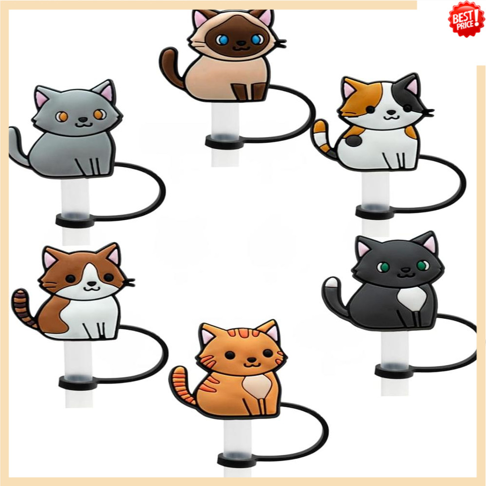 8MM High Quality Silicone Reusable Straw Toppers Drinking Straw Covers ...