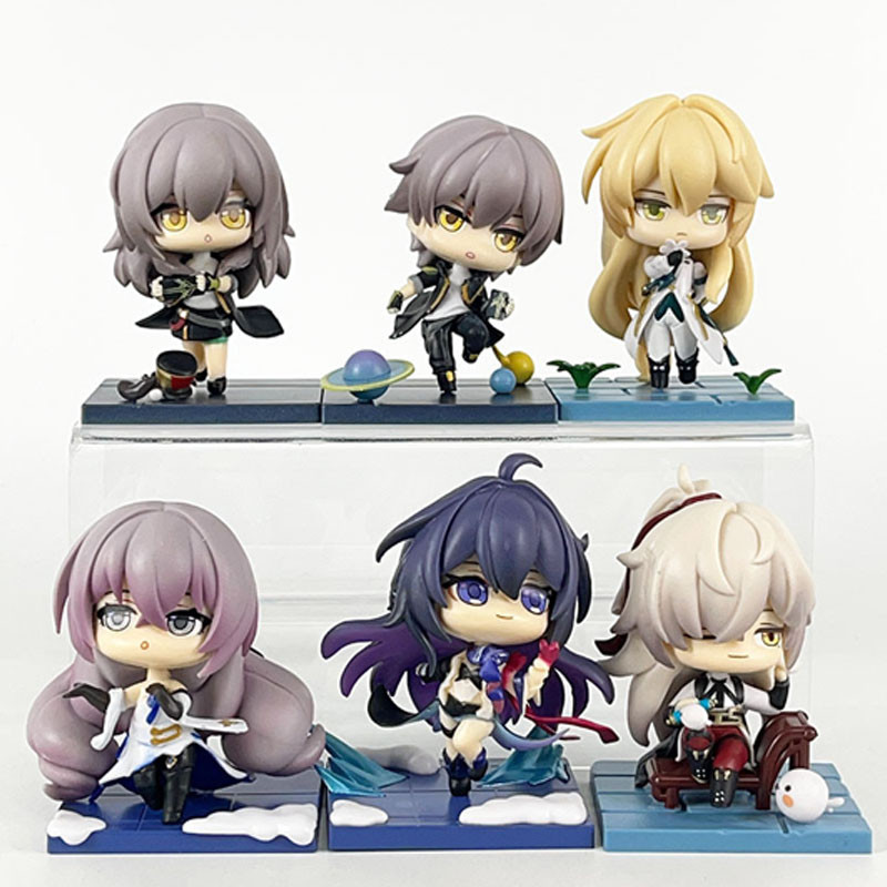 6Pcs Honkai: Star Rail Dan Heng Welt Yang Himeko Mihoyo Official Cute ...