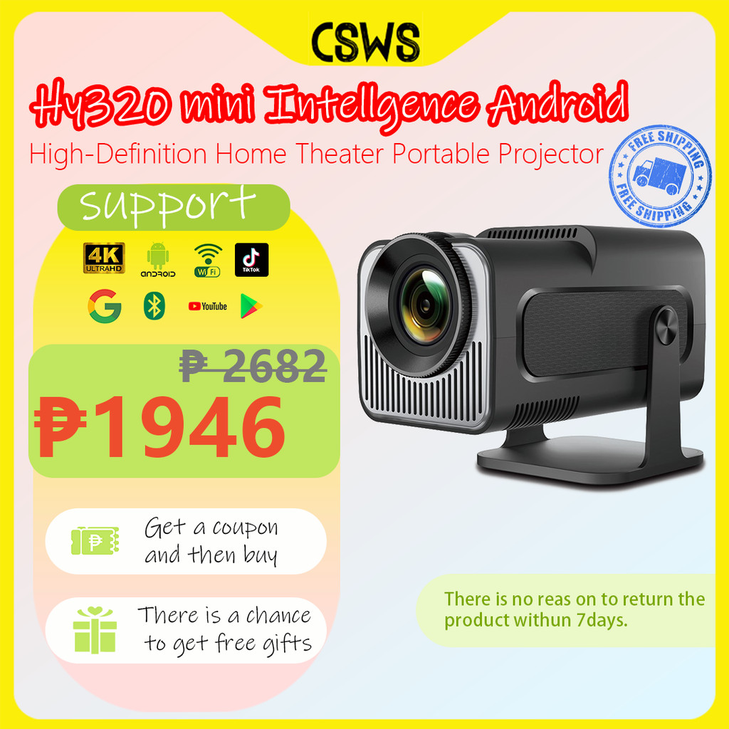 HY320mini Projector 720P |4K Support|High Refresh Rate85''|High ...