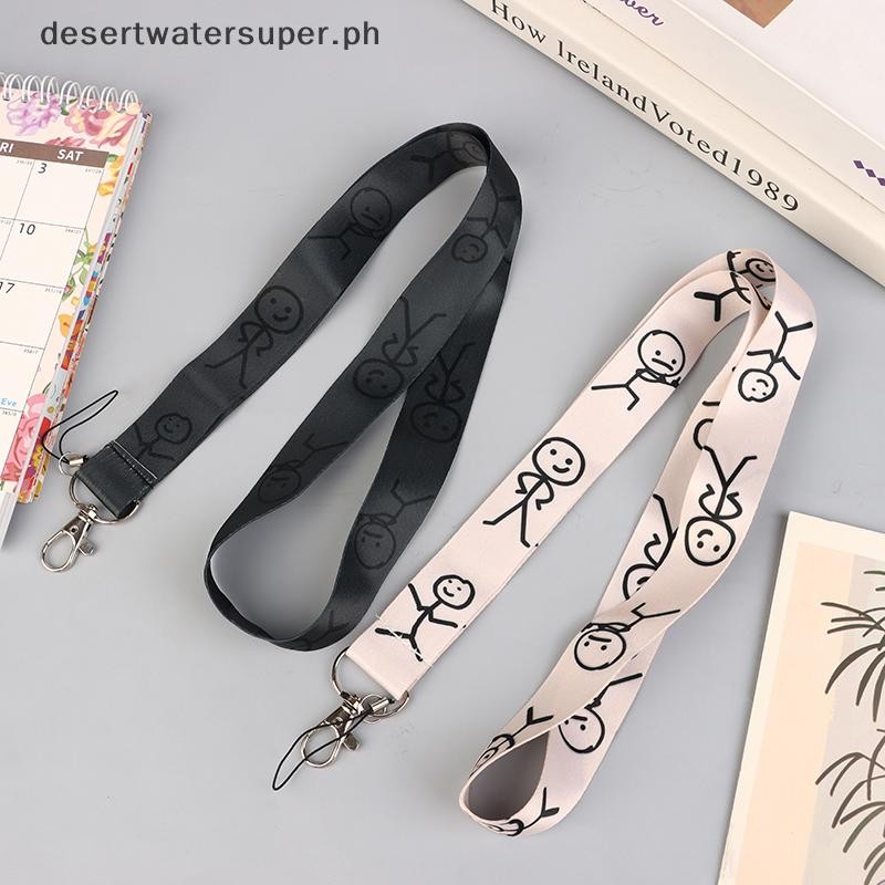 DSPH Funny Middle Finger Stickman Keychain Cute Lanyard Neck Strap For ...