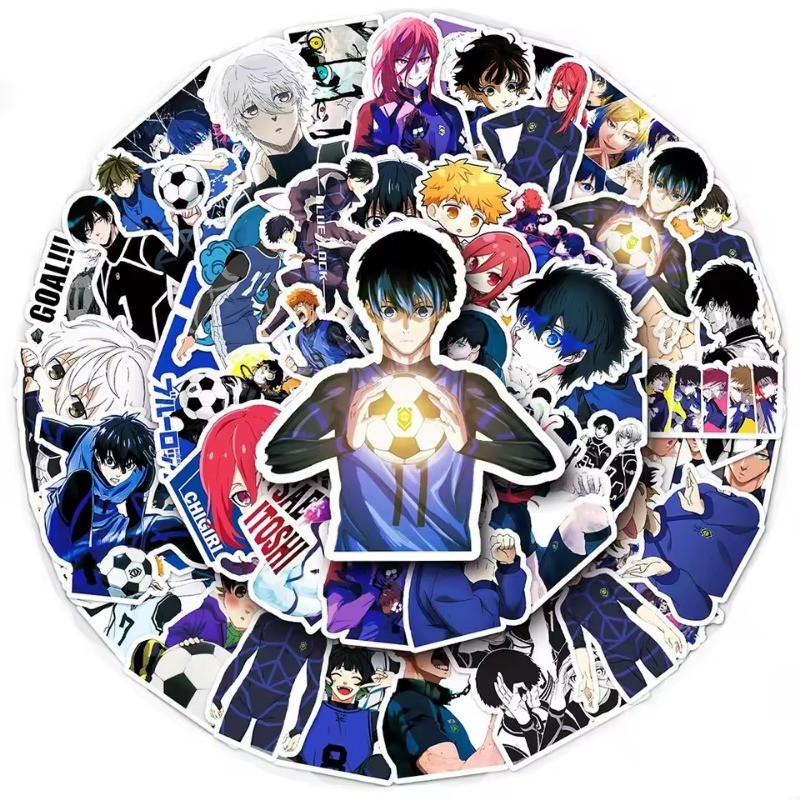 80pcs Anime BLUE LOCK Isagi Yoichi Stickers Black and White Graffiti ...