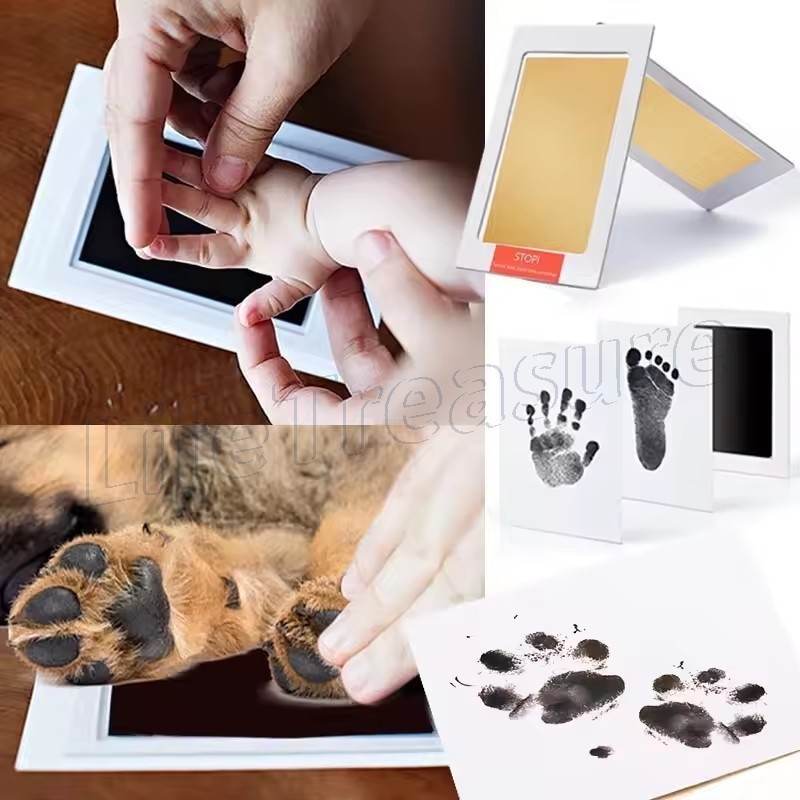 Baby Handprint Footprints Kit - Inkless Inkpad Kits - Photo Frame ...