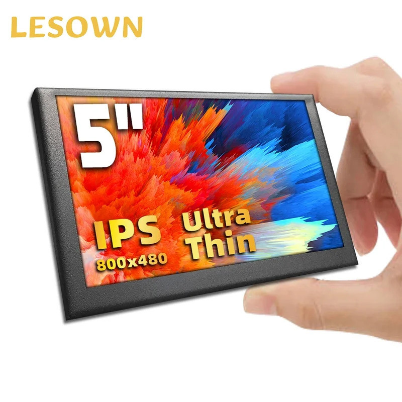 LESOWN mini Screen 5 inch HDMI Display 4.3" 800x480 IPS Tiny External ...