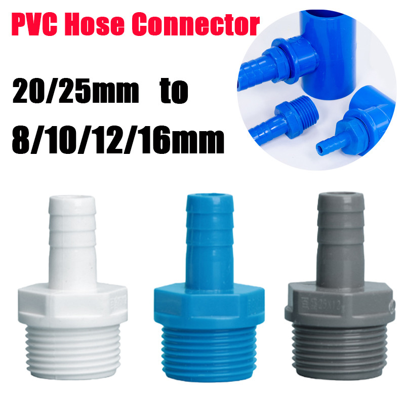 PVC Hose Quick Connector Hose Adapter Connector 20/25mm to 8/10/12/16mm ...