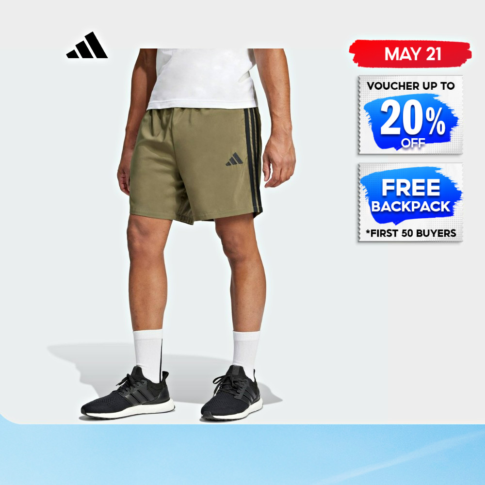 adidas Lifestyle Essential 3-Stripes Chelsea Shorts Men Green JE6434 ...