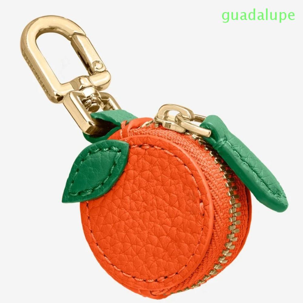 GUADALUPE1 Fruit Shape Coin Purse, Cherry Strawberry PU Leather Pendant ...
