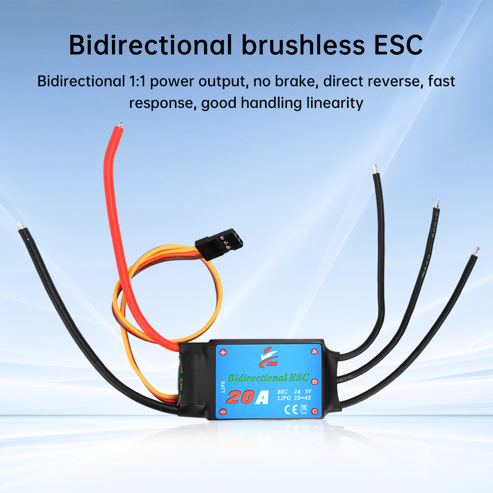 AIDEEPEN bidirectional brushless ESC for remote control of wind powered boats 20A/30A/40A/50A ...