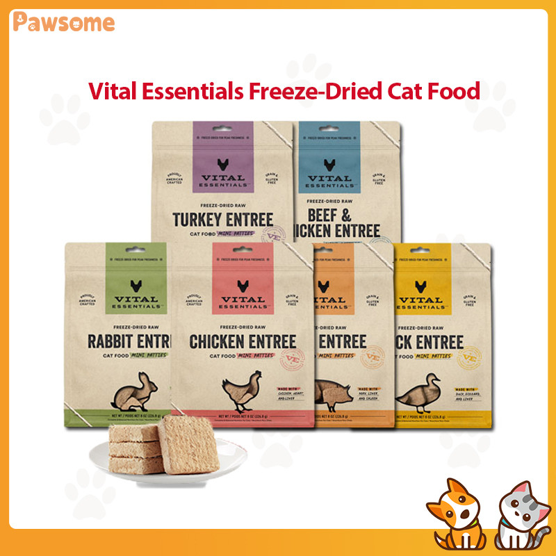 【VE】Vital Essentials Freeze-Dried Cat Food Raw Chicken/Rabbit/Turkey ...