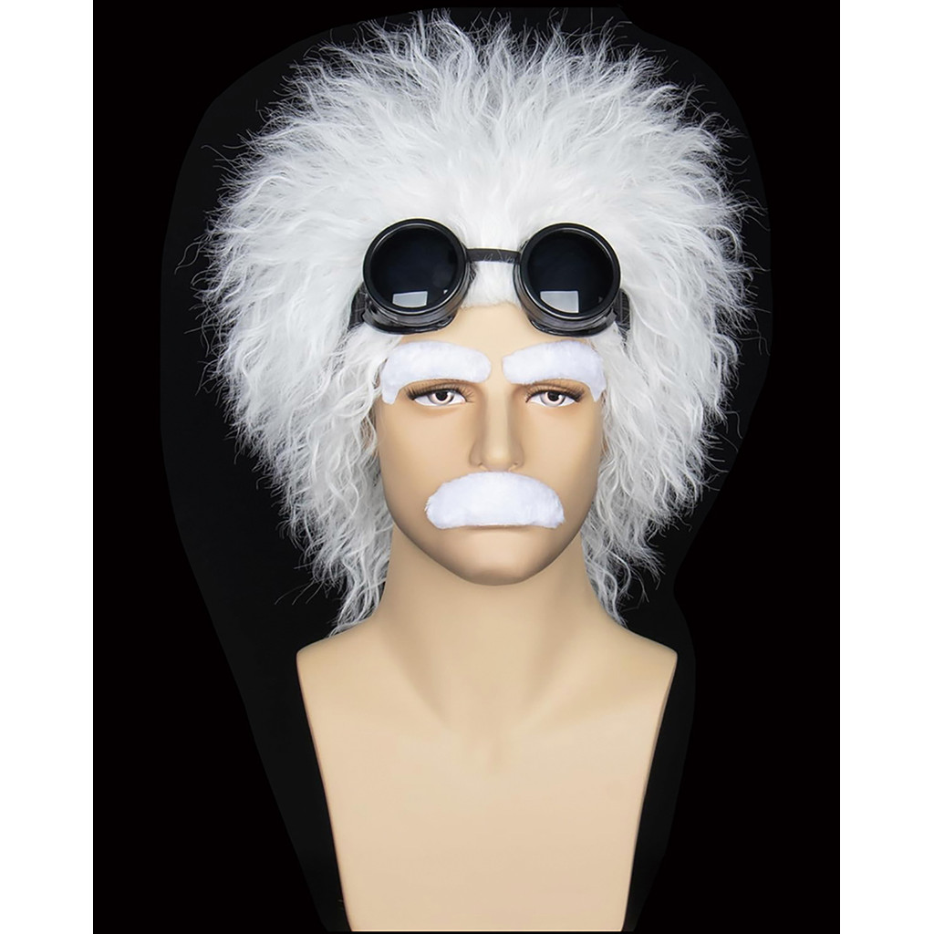 Albert Einstein White Hair Wig for Senior Professor Scientist Anime ...