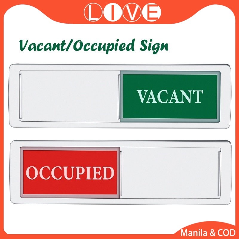 Occupied Vacant Door Sign Home Office Conference Meeting Room Occupied ...