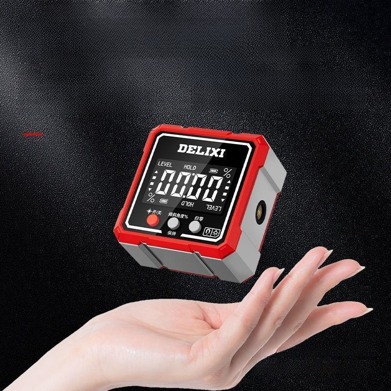 Delixi Inclinometer High Precision Digital Display Laser Inclinometer Box Electronic Angle Ruler ...