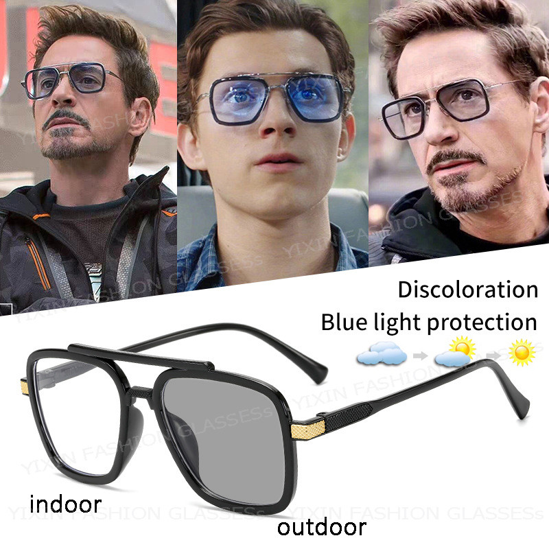 Photochromic Polarized Shades Sunglasses For Men Iron Man Glasses ...