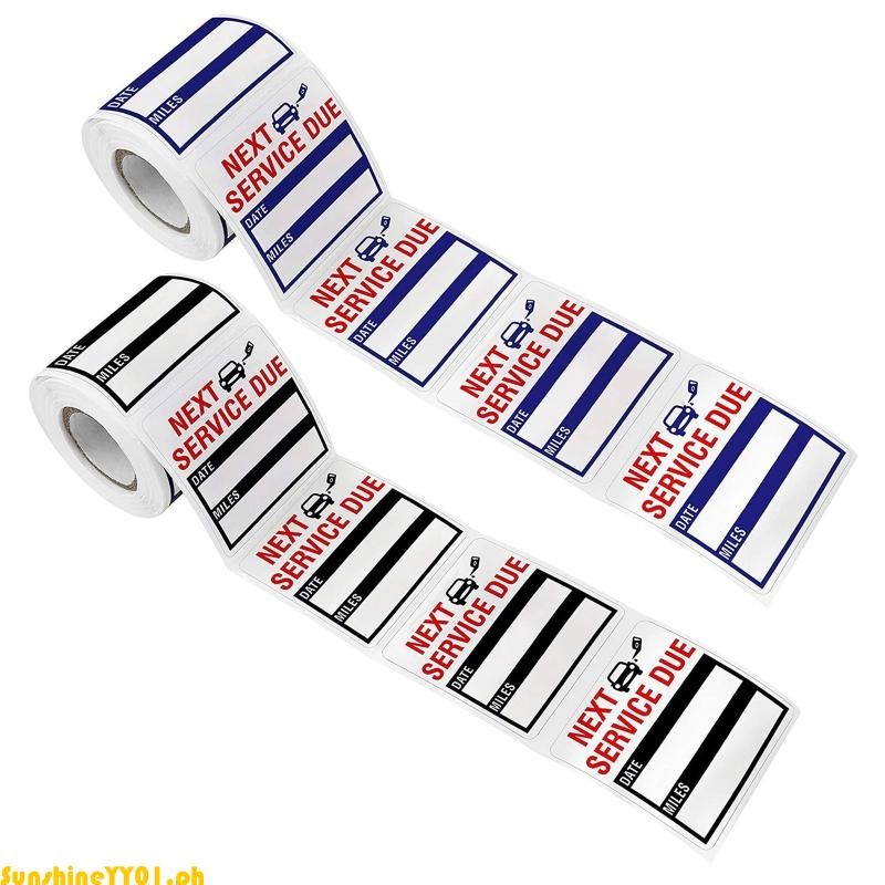 SUN 300 PCS Oil Change Stickers Maintenance Next Service Due Sticker ...