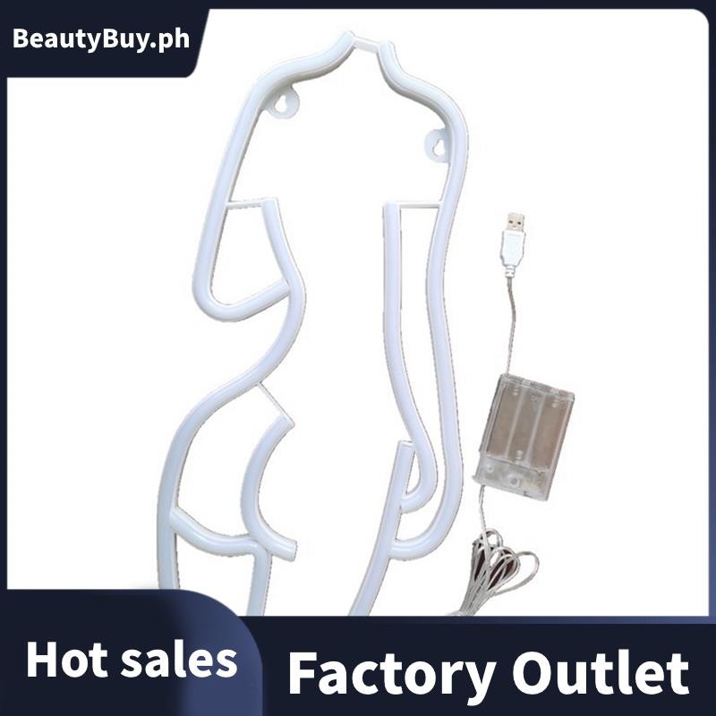 Neon Sign, Lady Back LED Neon Lights Signs for Wall Decor Battery and ...