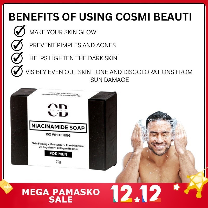 Niacinamide CB Whitening Soap for Men Oil Control Formula All Types ...